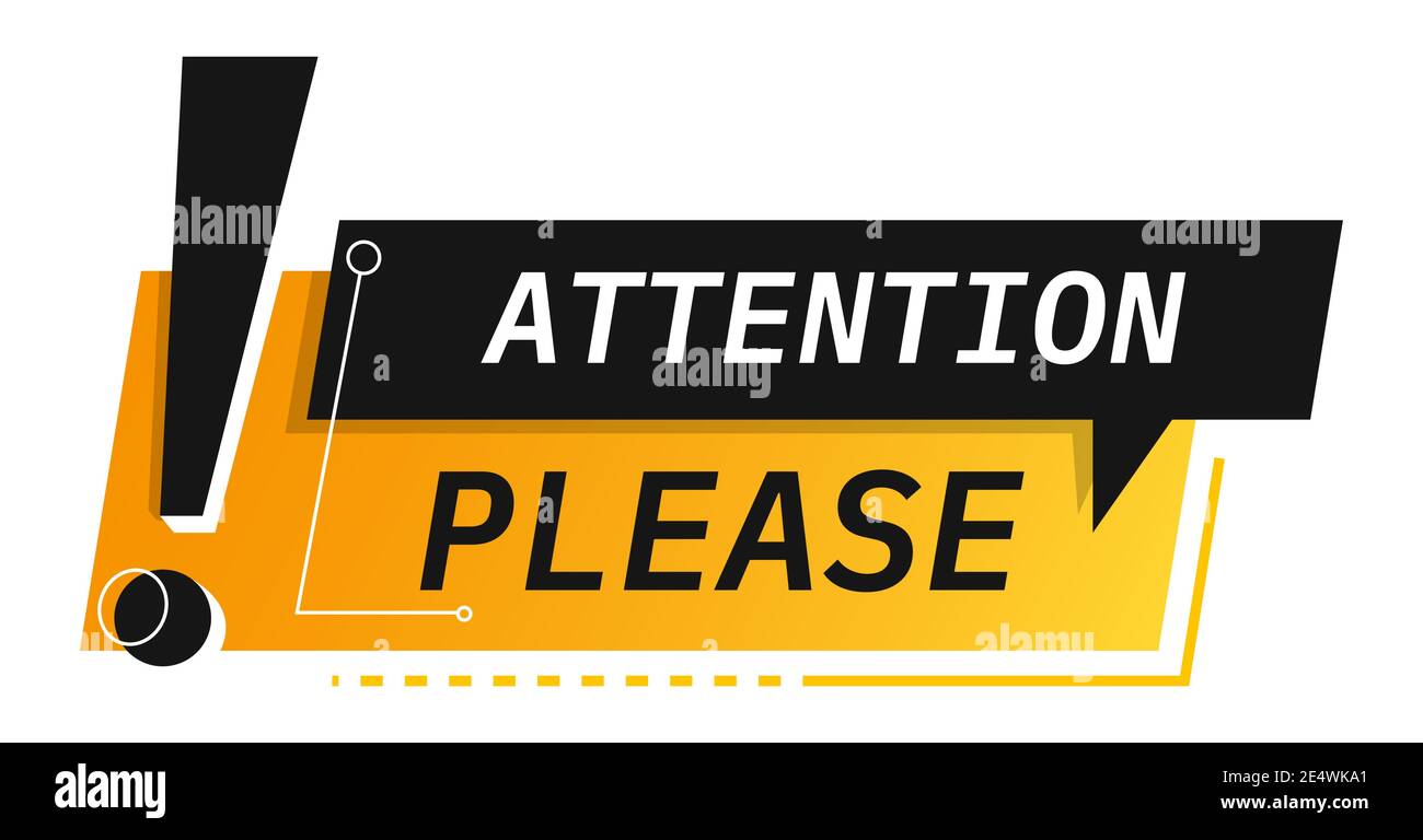 Attention please sticker with exclamation mark Stock Vector Image & Art ...