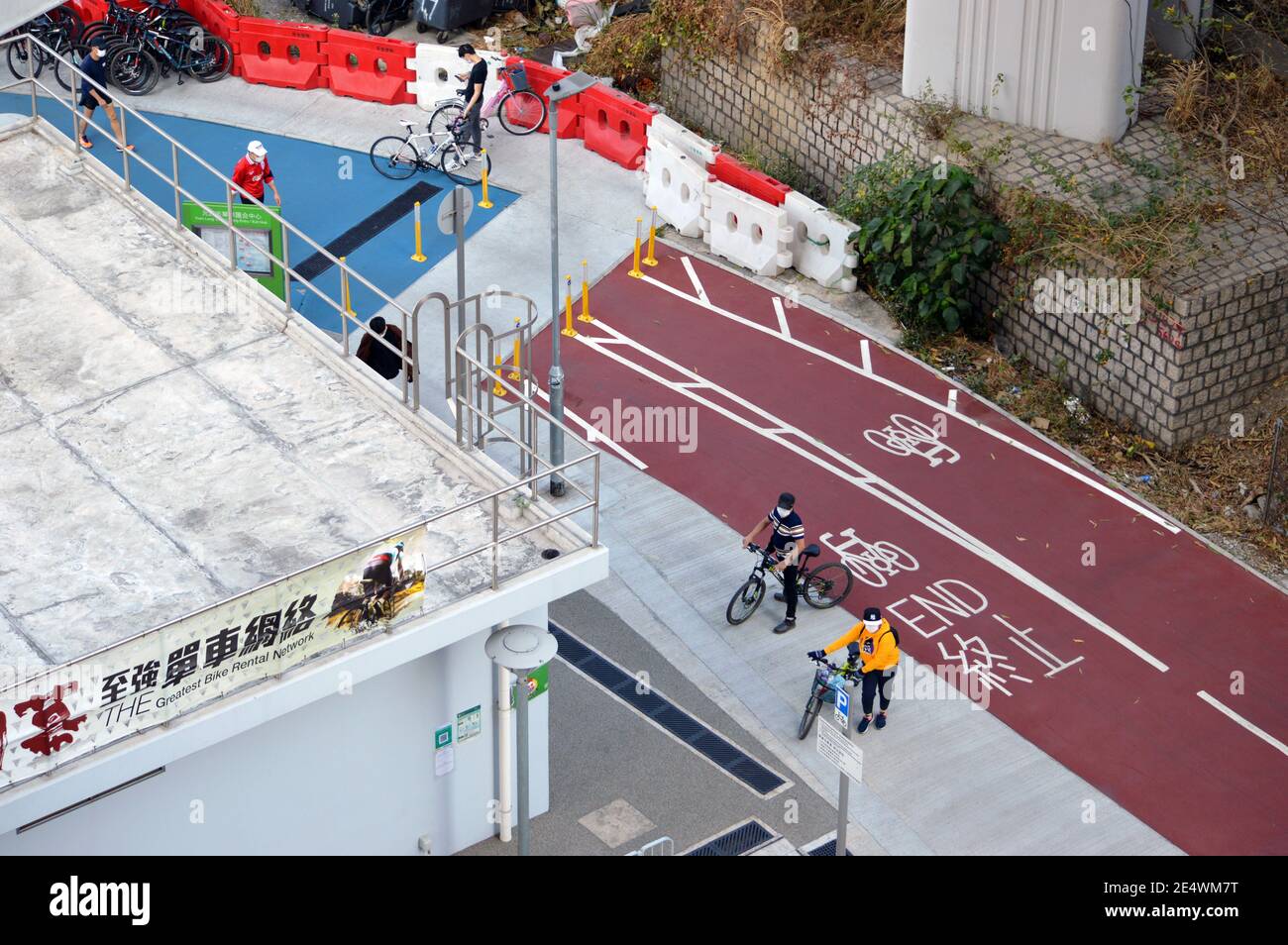 Cycle track in Yuen Long, Hong Kong Stock Photo - Alamy