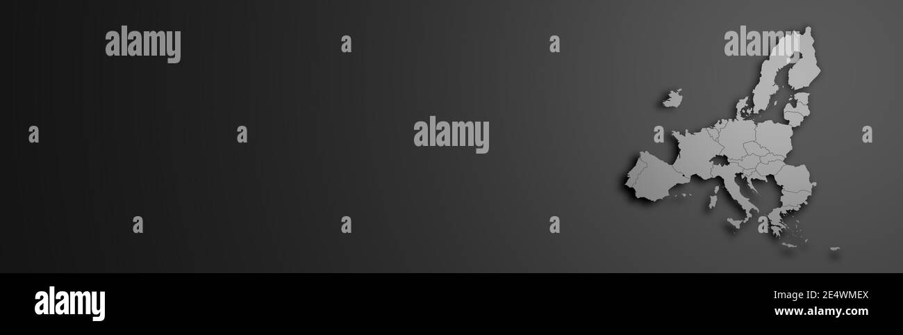 Map of the European Union on grey Background Stock Photo - Alamy