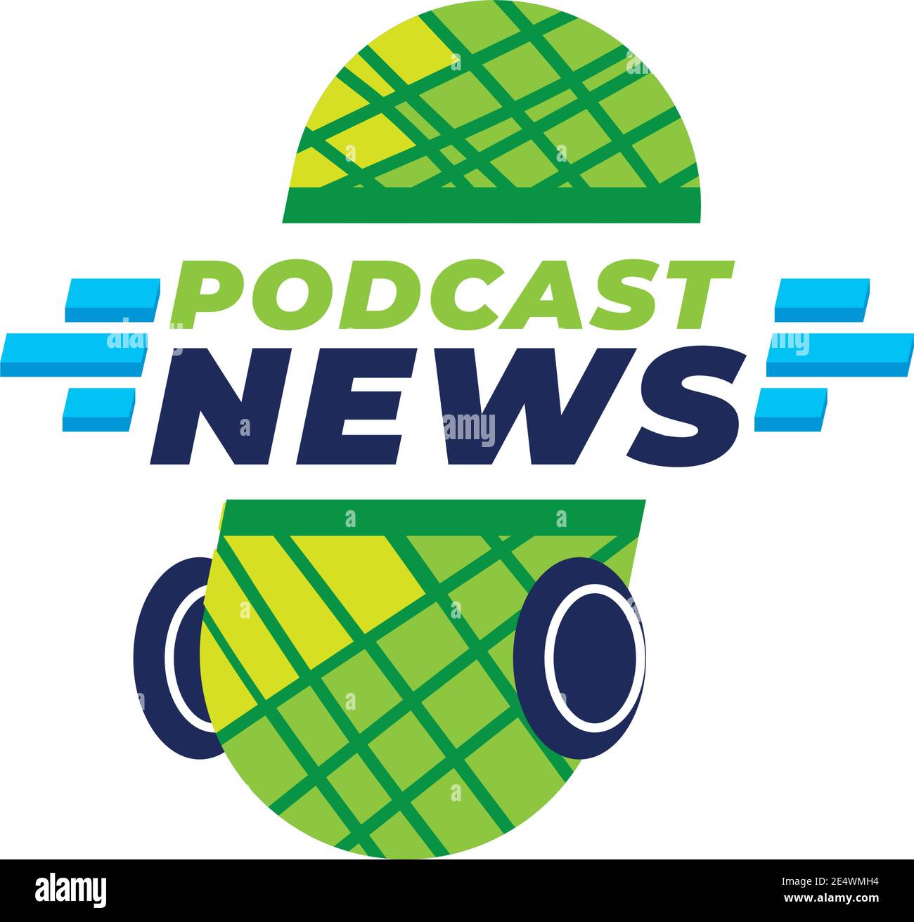 podcast news banner design, Technology channel communication and tv ...