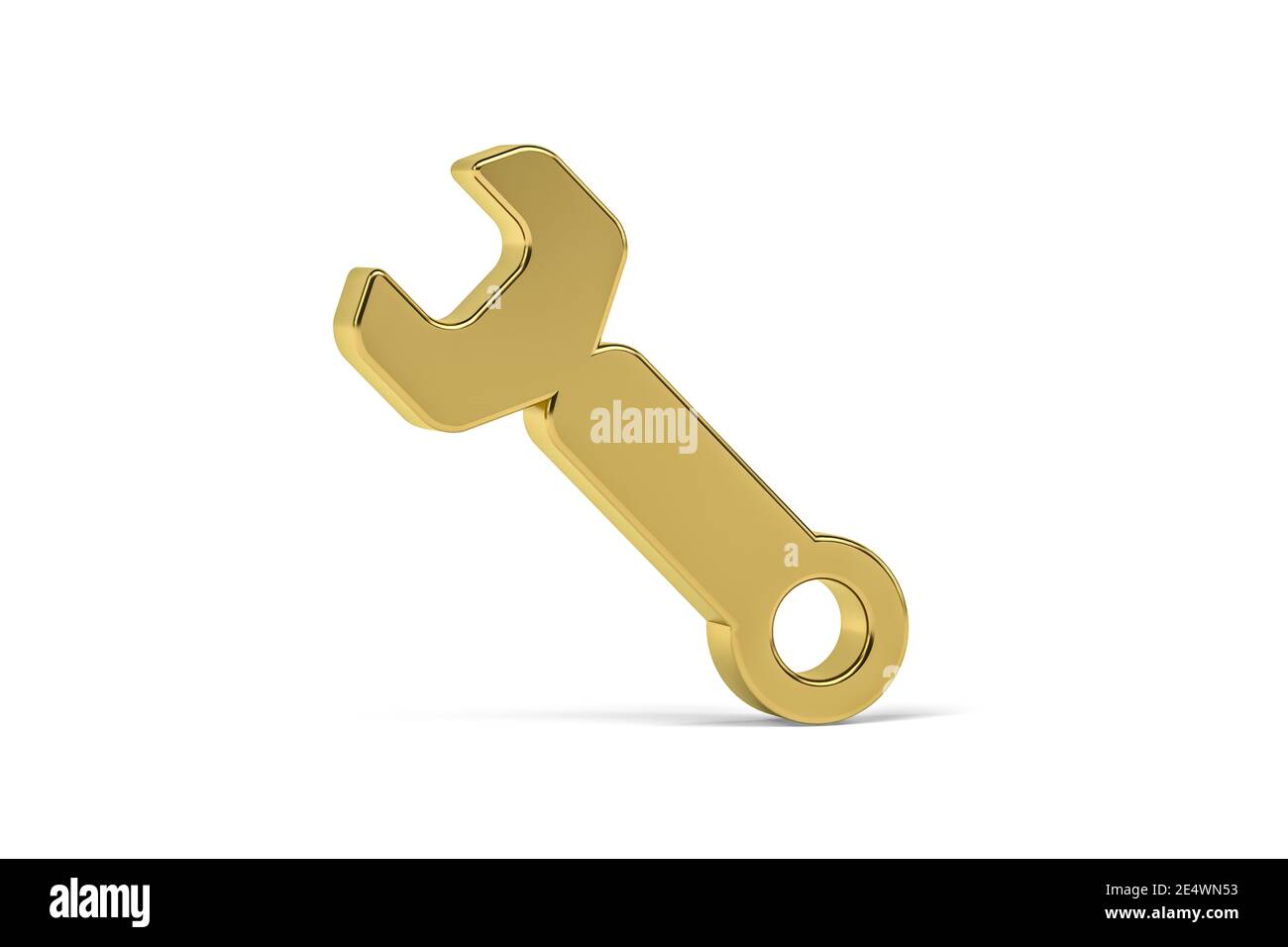 Golden 3d tools icon isolated on white background - 3D render Stock ...