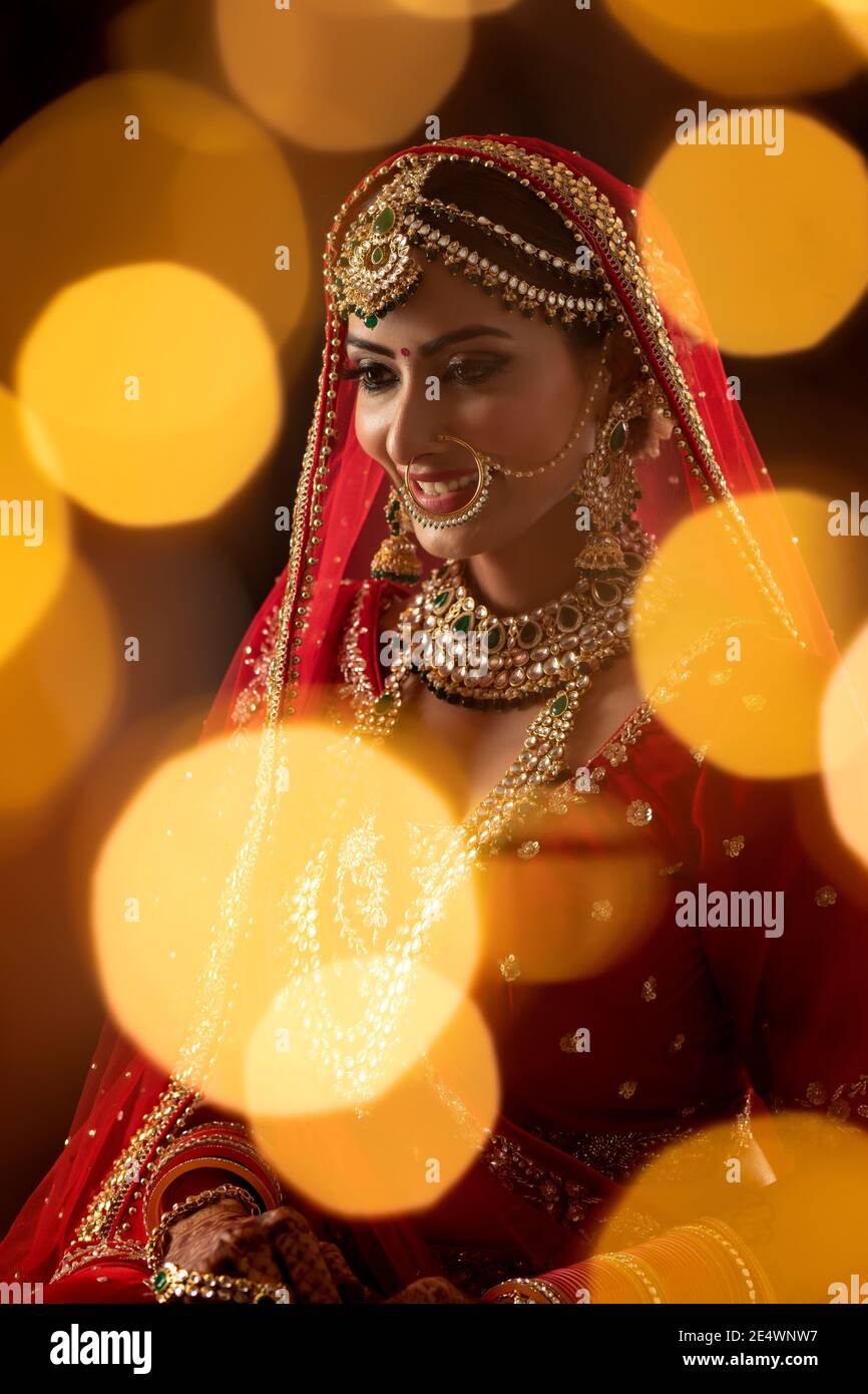 Portrait of an Indian Bride Stock Photo - Alamy
