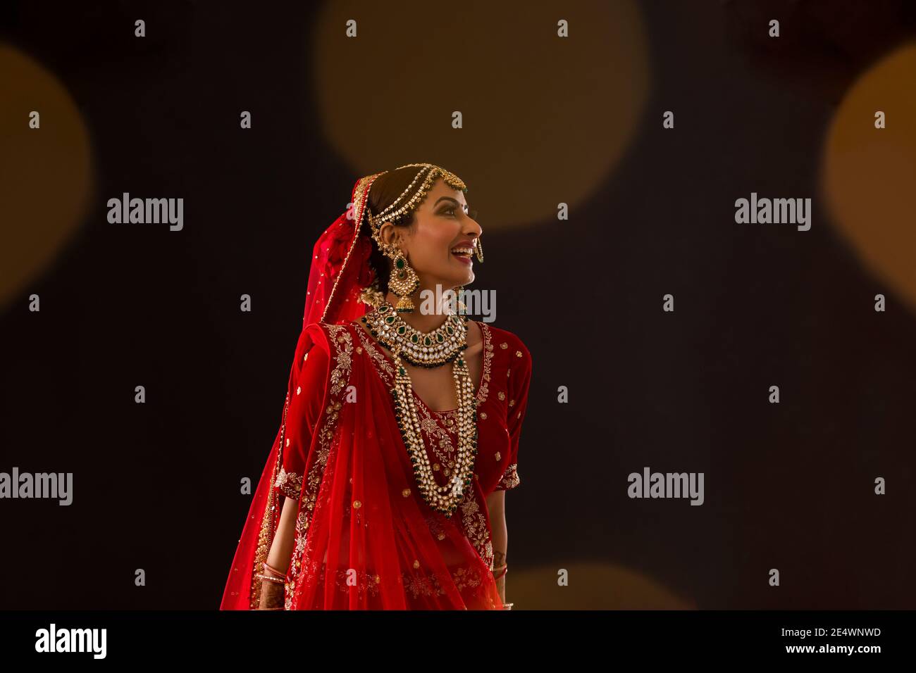 Happy Indian bride Stock Photo - Alamy