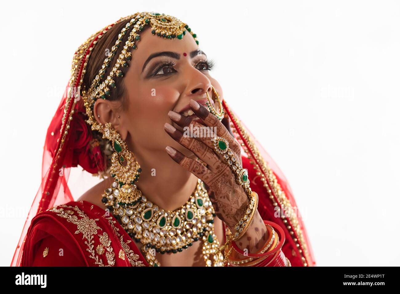 Indian bride laughing india hi-res stock photography and images - Alamy