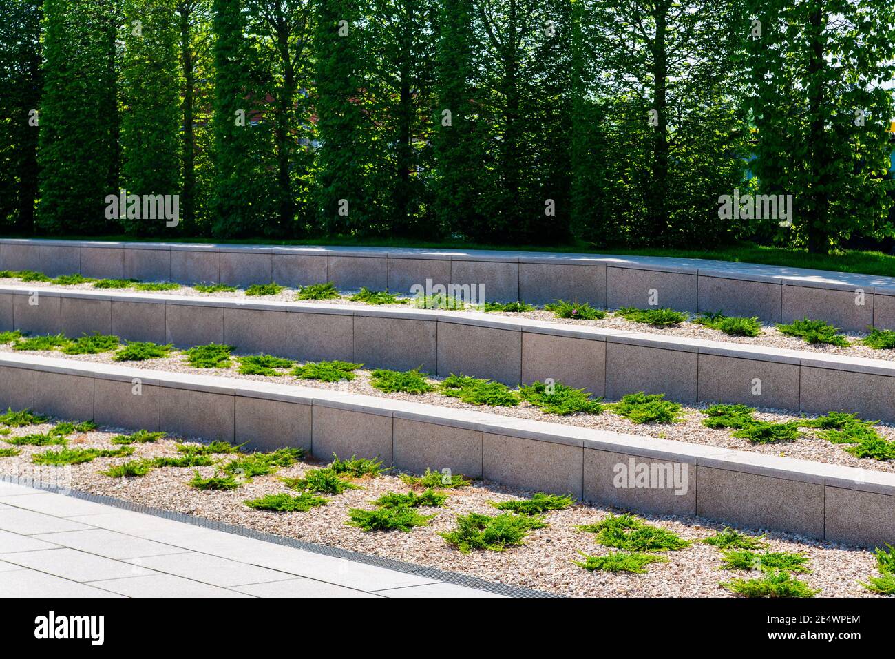 Different levels for decoration in a park Stock Photo - Alamy