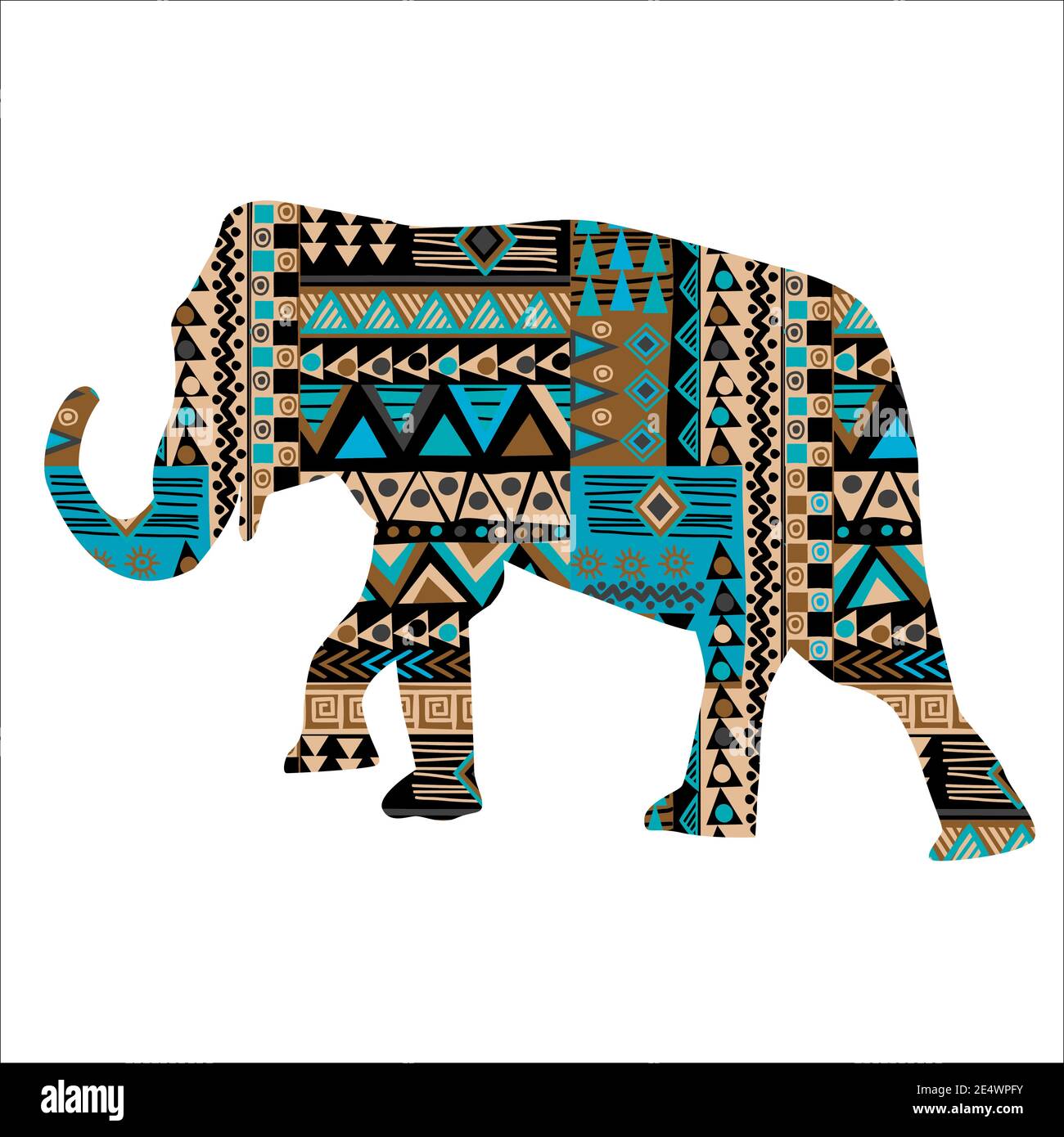 Ethnic motifs pattern ornate elephant Stock Vector Image & Art - Alamy