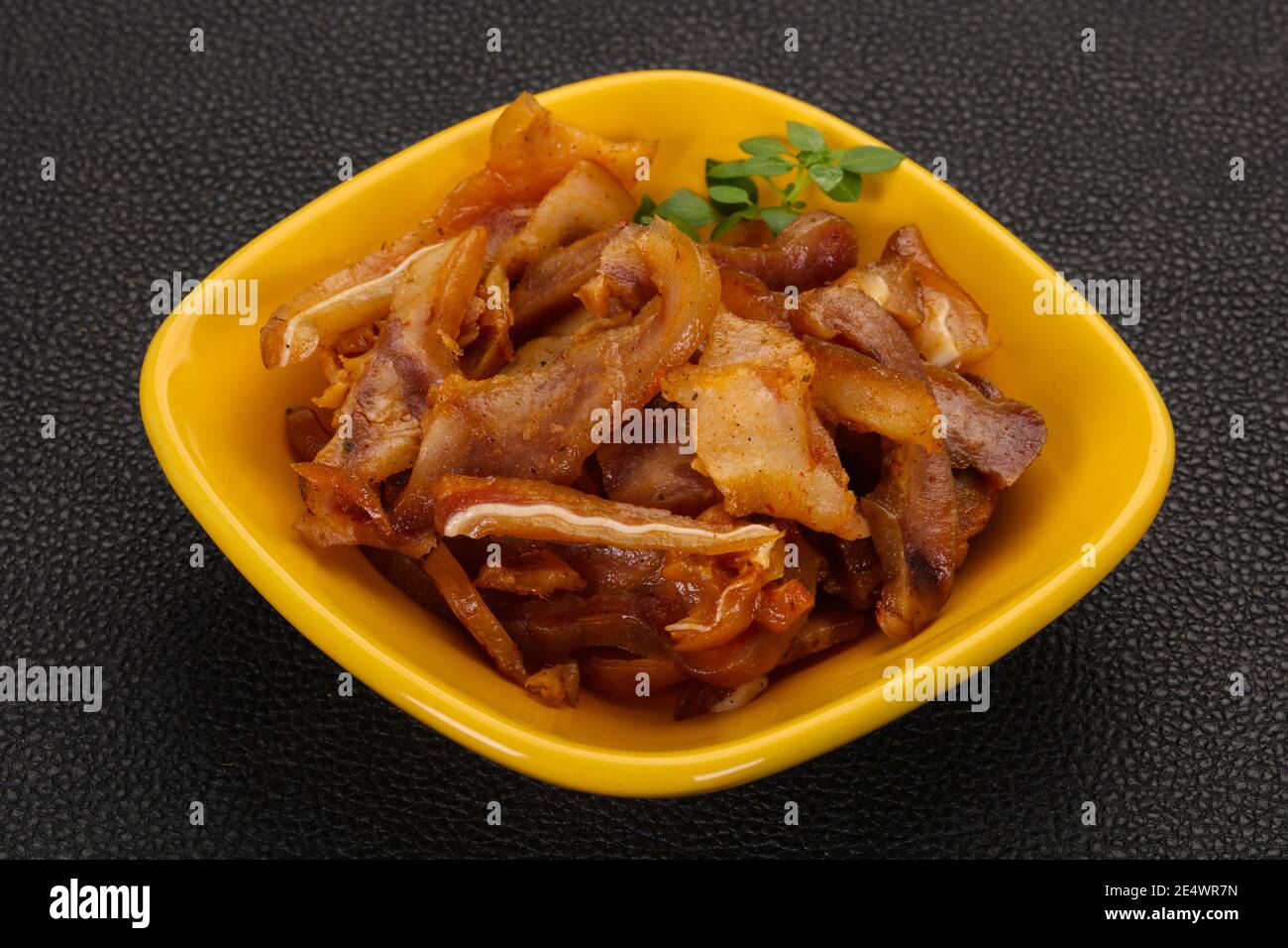 Pork ear snack in the bowl Stock Photo - Alamy