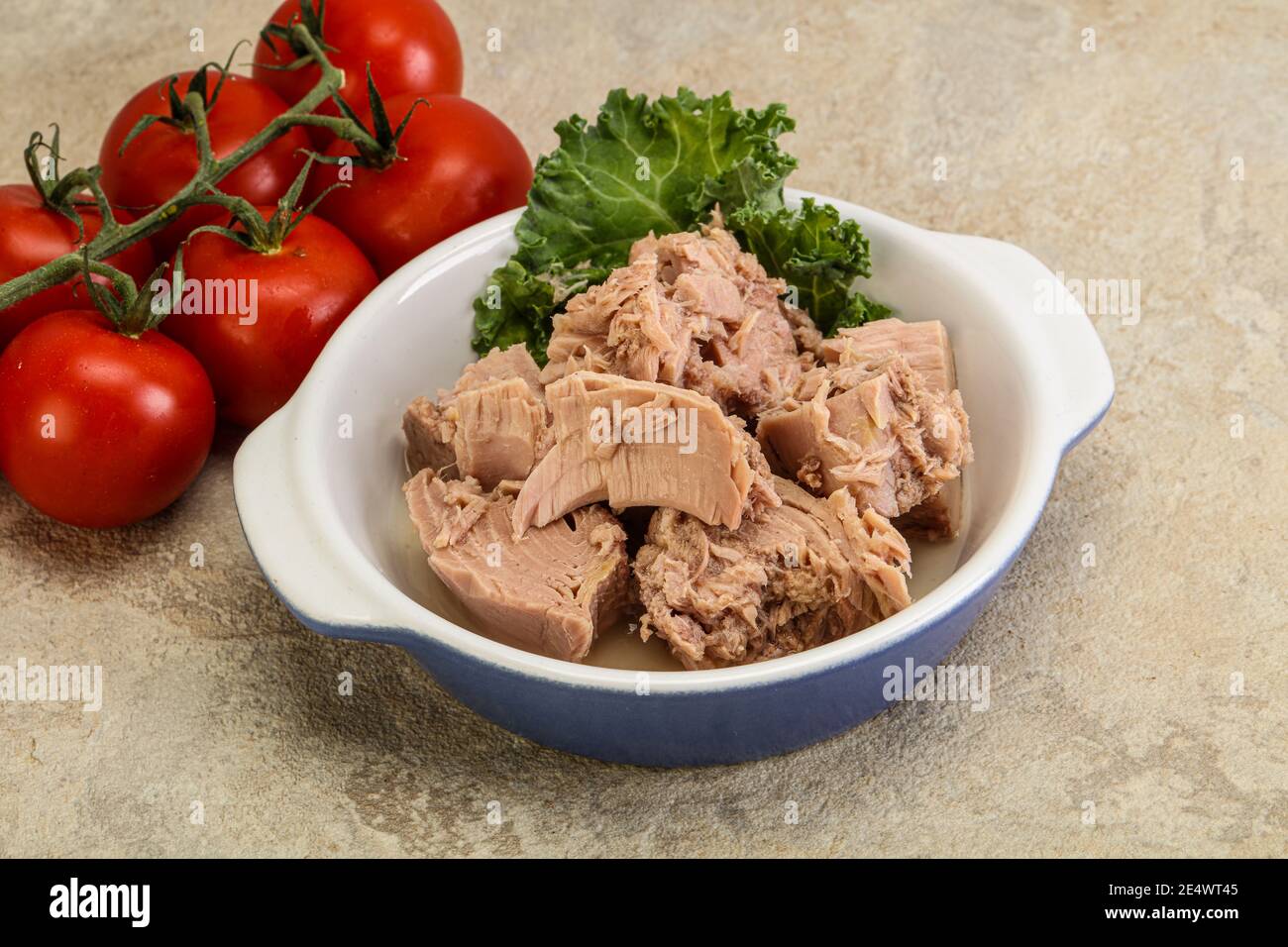 Tasty Canned tuna fillet in the bowl Stock Photo - Alamy