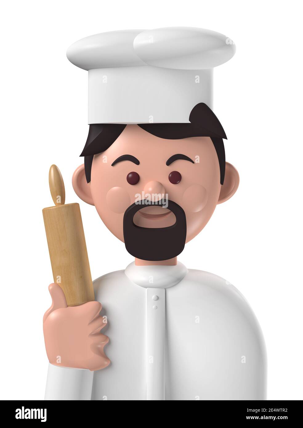 Cartoon baker man smiling hi-res stock photography and images - Alamy