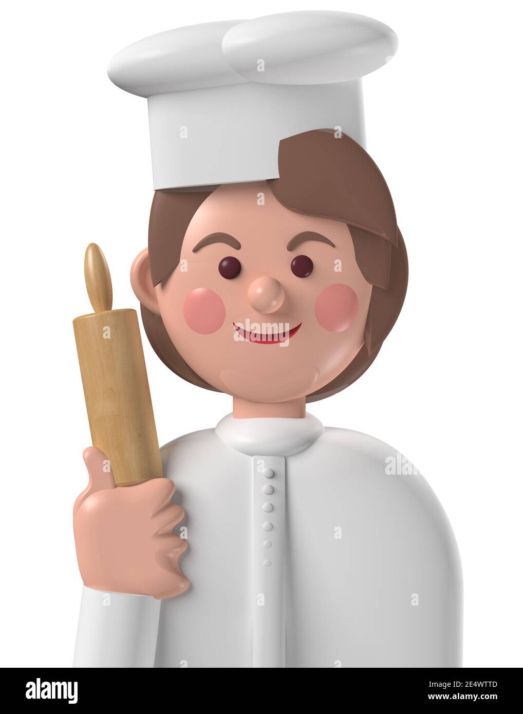 Cartoon character 3d avatar middle age smiling caucasian female ...