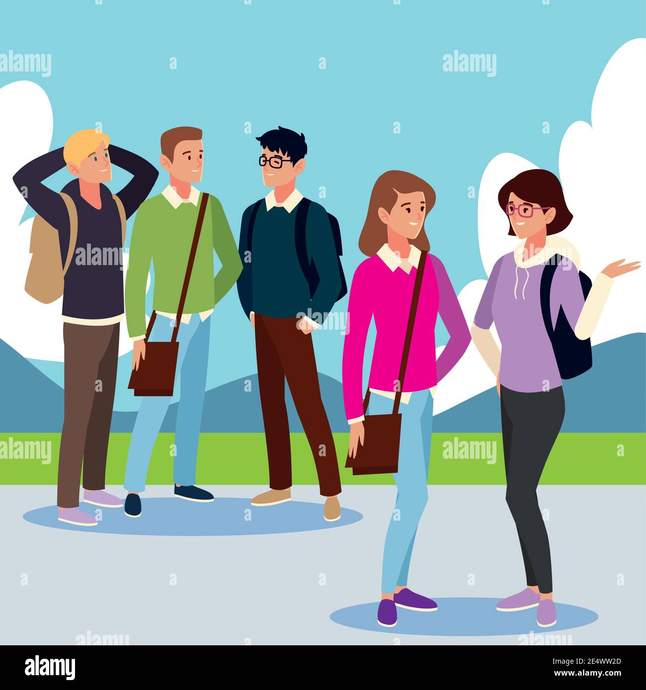 People Working Outside Clipart