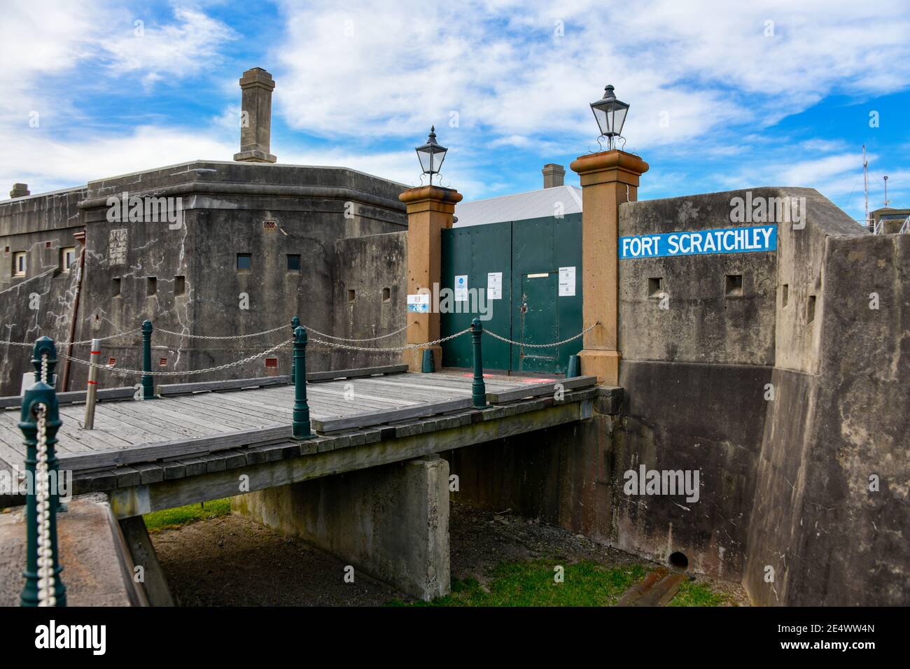 Fort Scratchley Exterior, WWII Fort, with Green Canon Gun, Newcastle ...