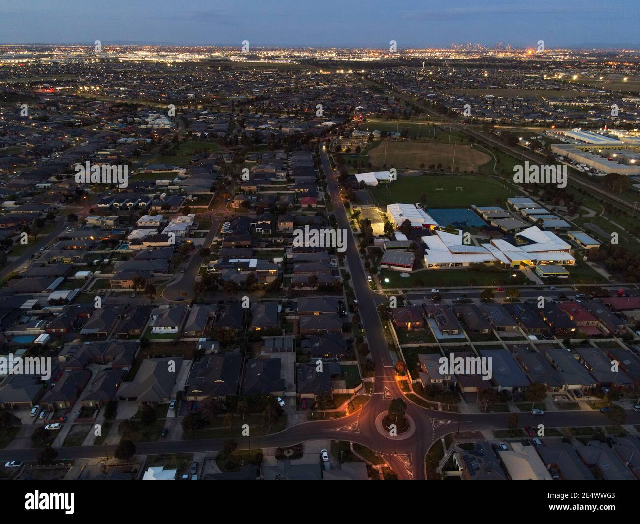Urban sprawl aerial hi-res stock photography and images - Alamy