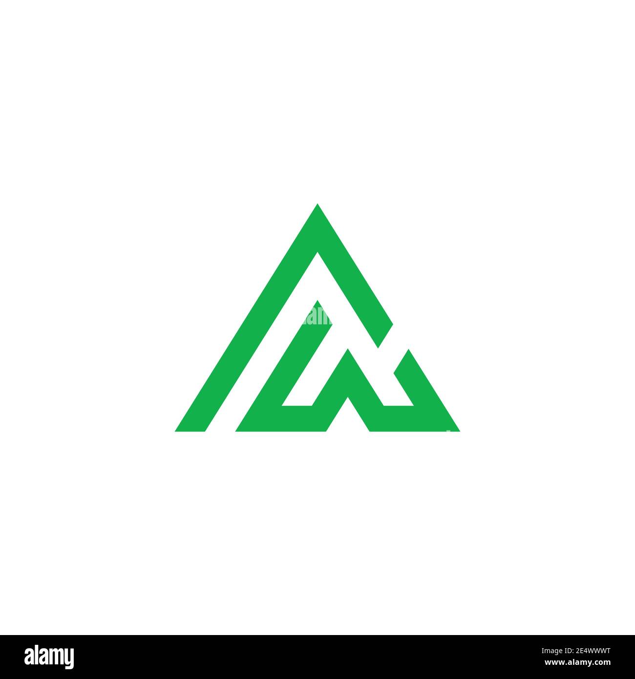 letter rw green simple geometric line logo vector Stock Vector Image ...