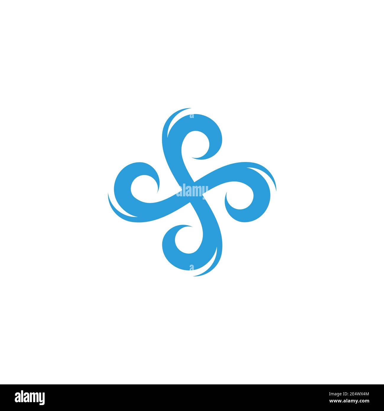 swirl wavy circle geometric motion water symbol vector Stock Vector ...