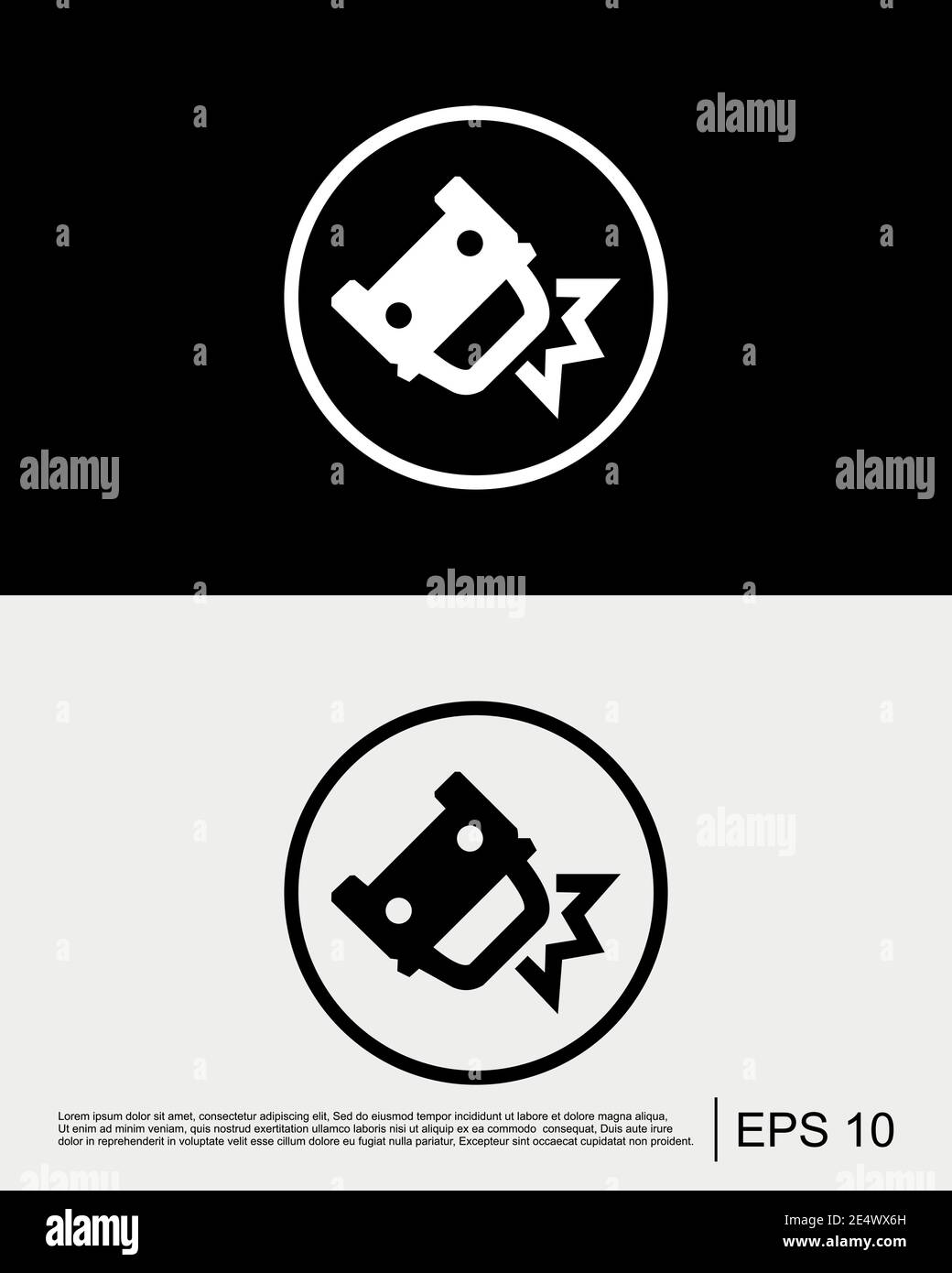 Car accident silhouette vehicle Black and White Stock Photos & Images ...