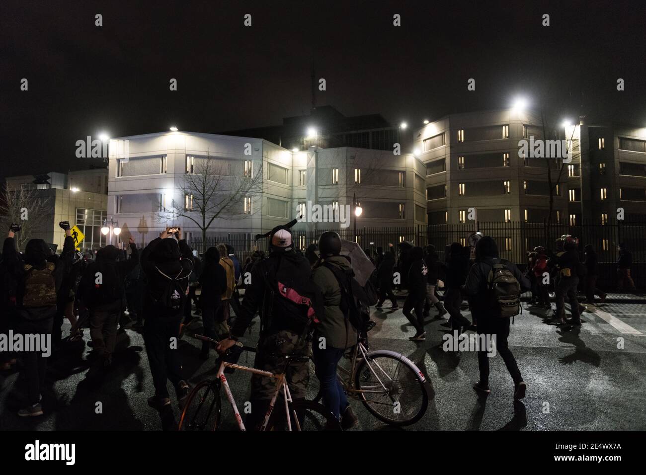 Police watching protest washington hi-res stock photography and images ...
