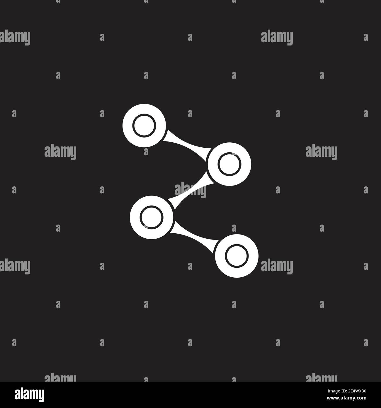 abstract letter z linked bike chain logo vector Stock Vector Image ...