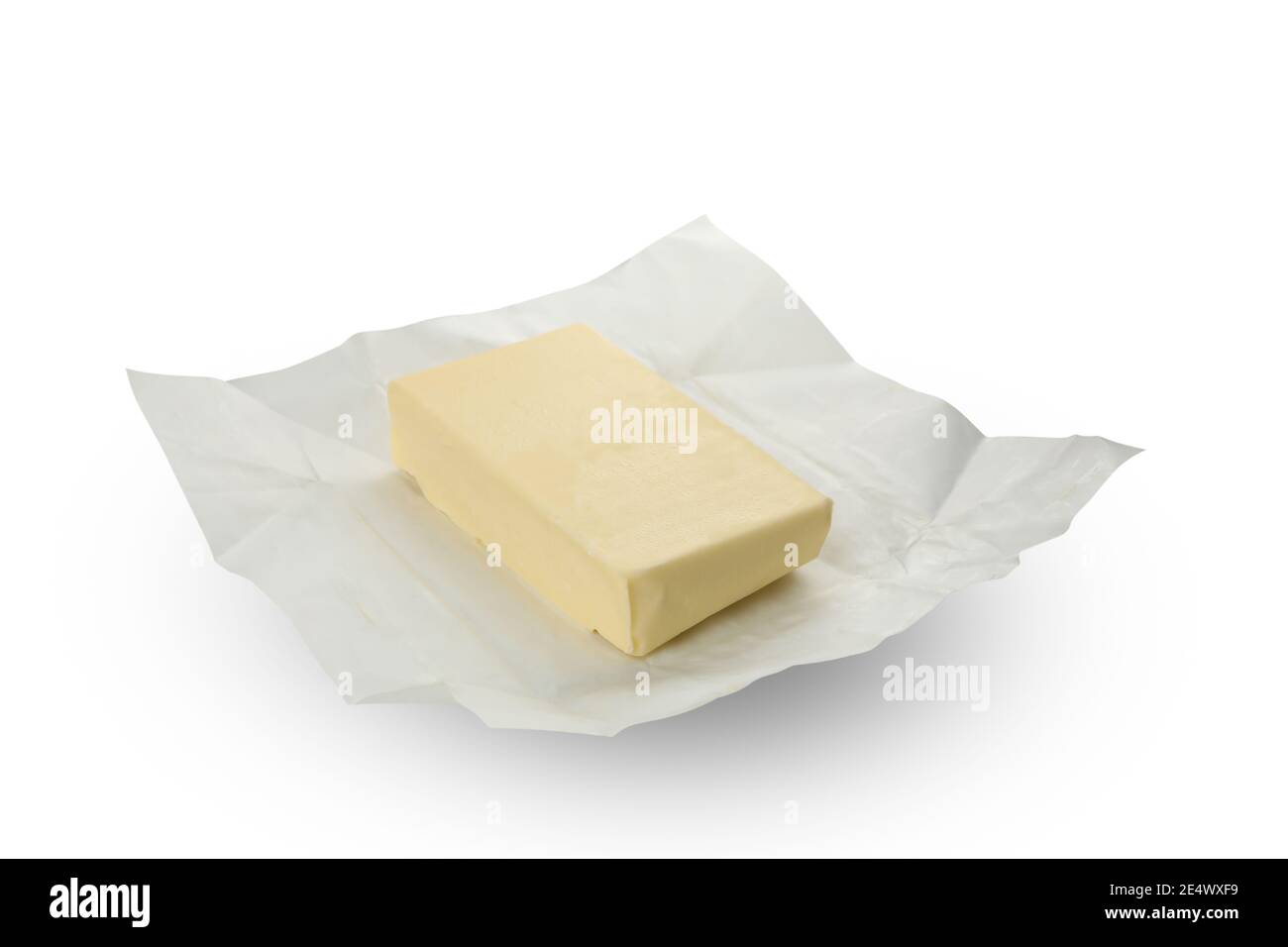 Paper with butter isolated on white background Stock Photo - Alamy