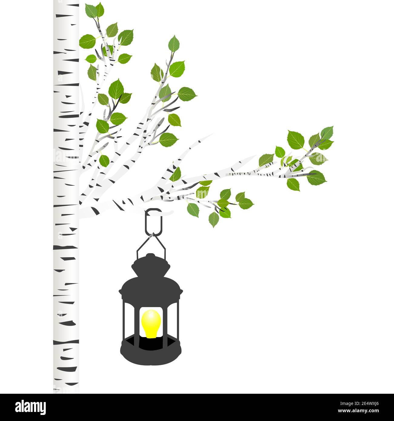 Antique lantern hanging on Stock Vector Images - Alamy