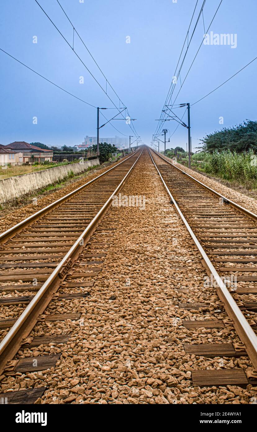 The railway siding, the railway track of transportation Stock Photo - Alamy