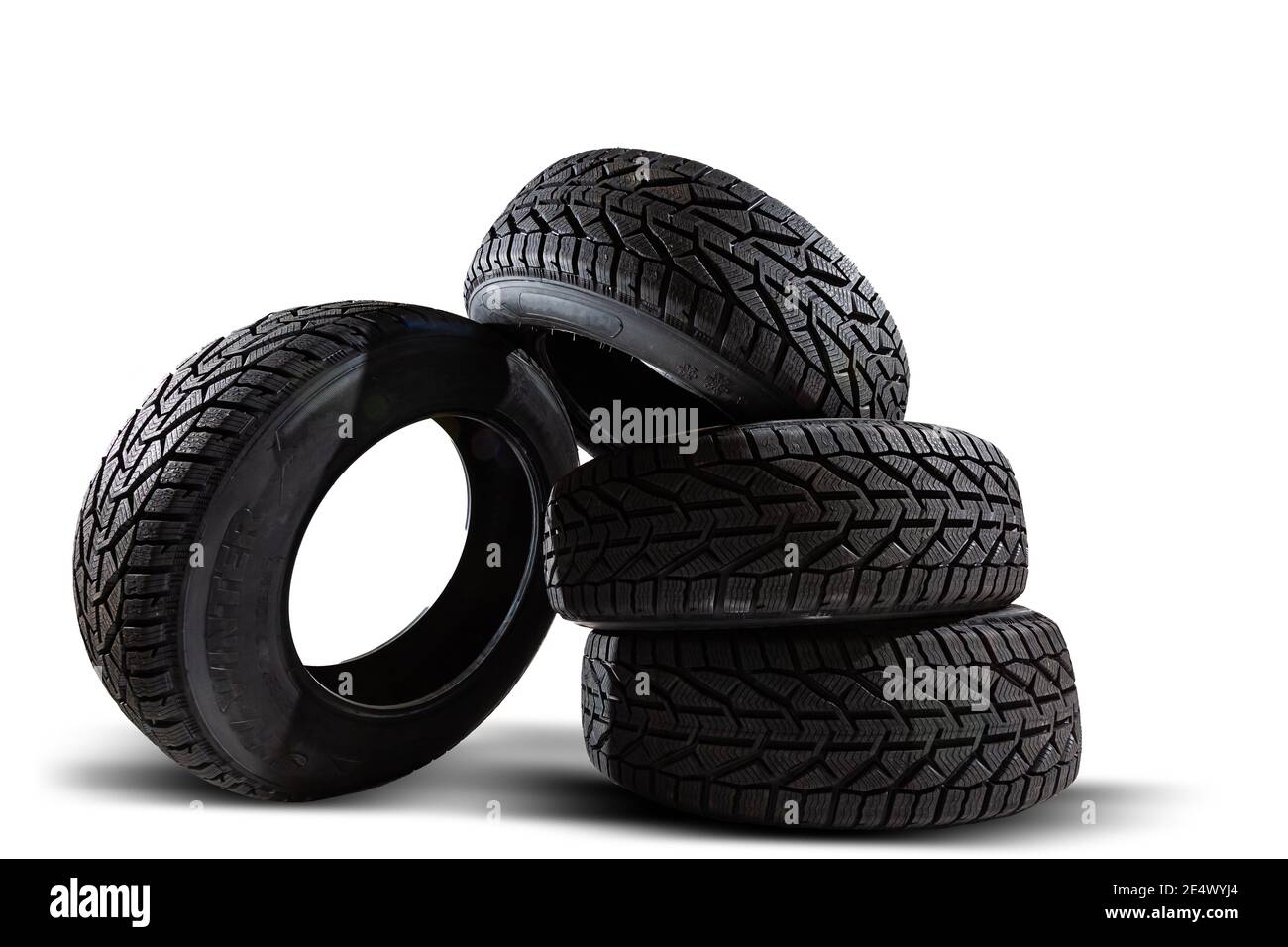 car tire on white background Stock Photo - Alamy