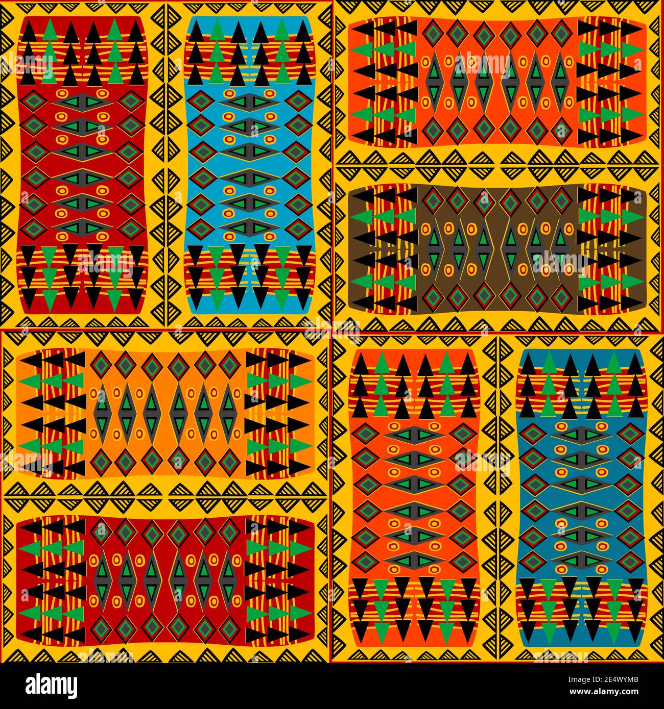 Colorful background with african ethnic motifs Stock Vector Image & Art ...
