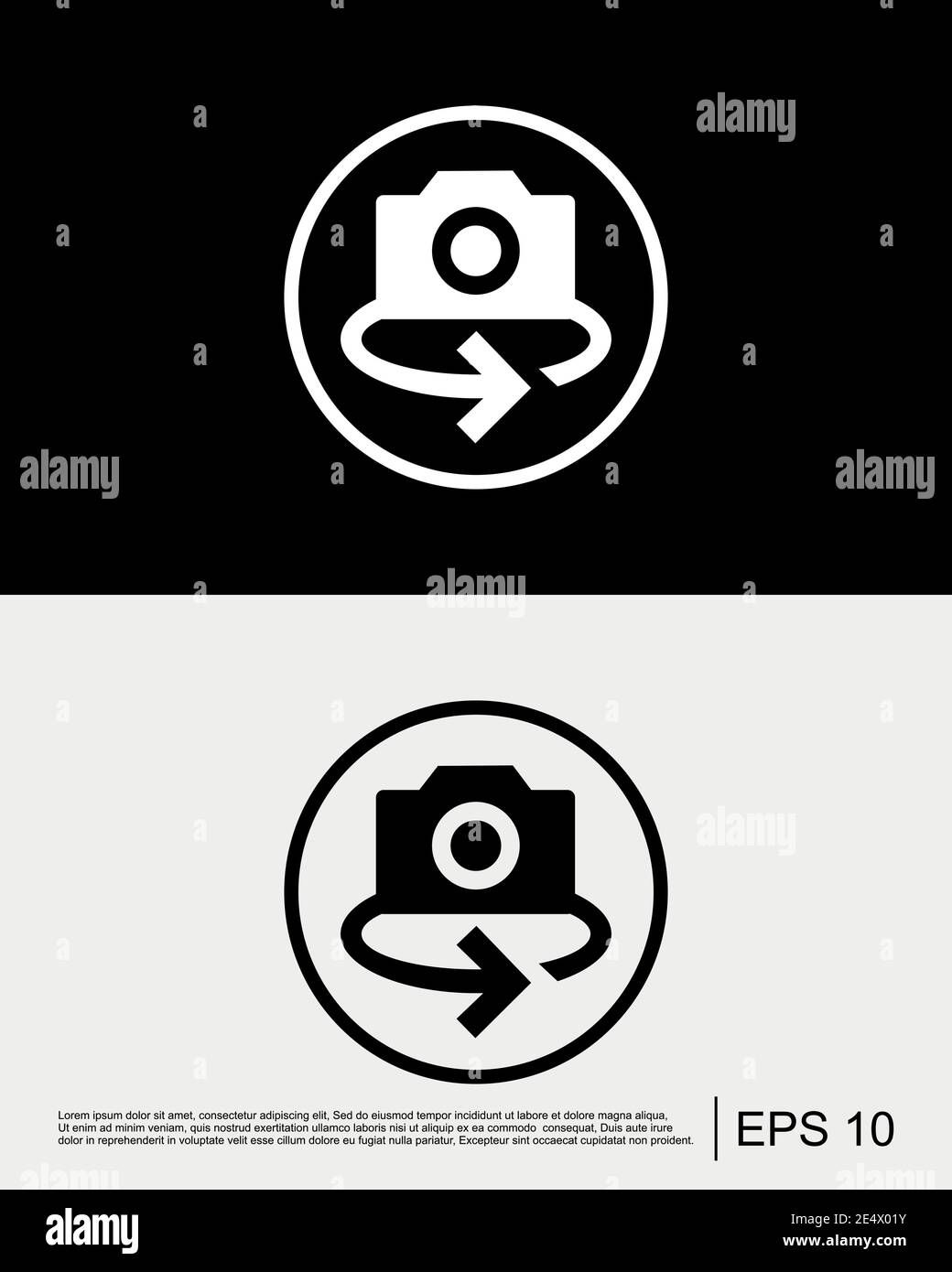 Rotate Camera Icon Template Stock Vector Image & Art - Alamy