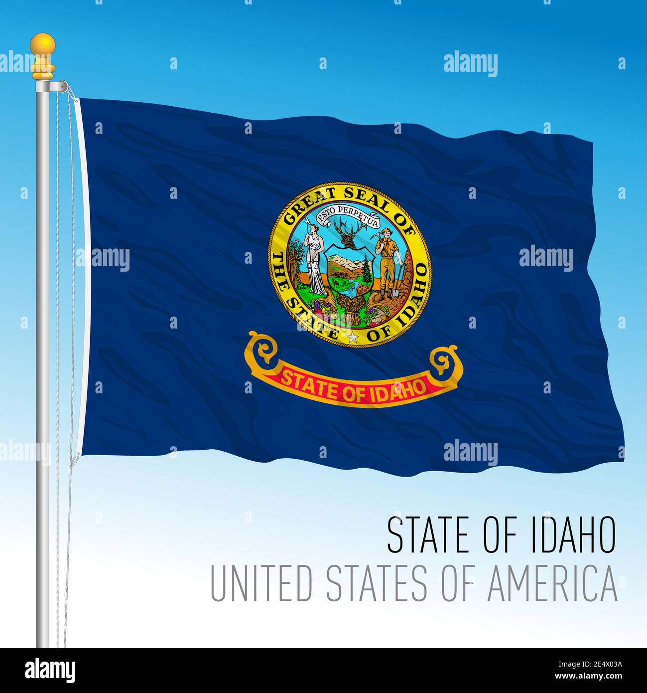 Idaho flag vector hi-res stock photography and images - Alamy