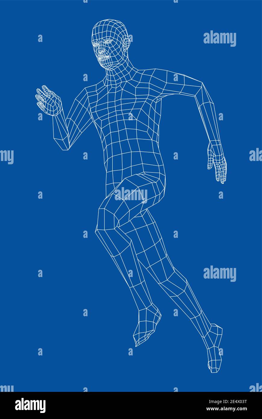 Wireframe running man. Vector Stock Vector Image & Art - Alamy