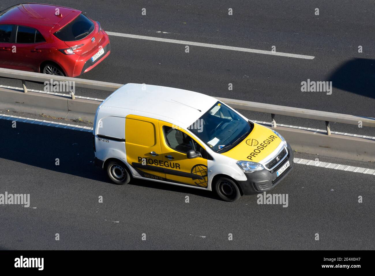 Prosegur car in a highway Stock Photo - Alamy