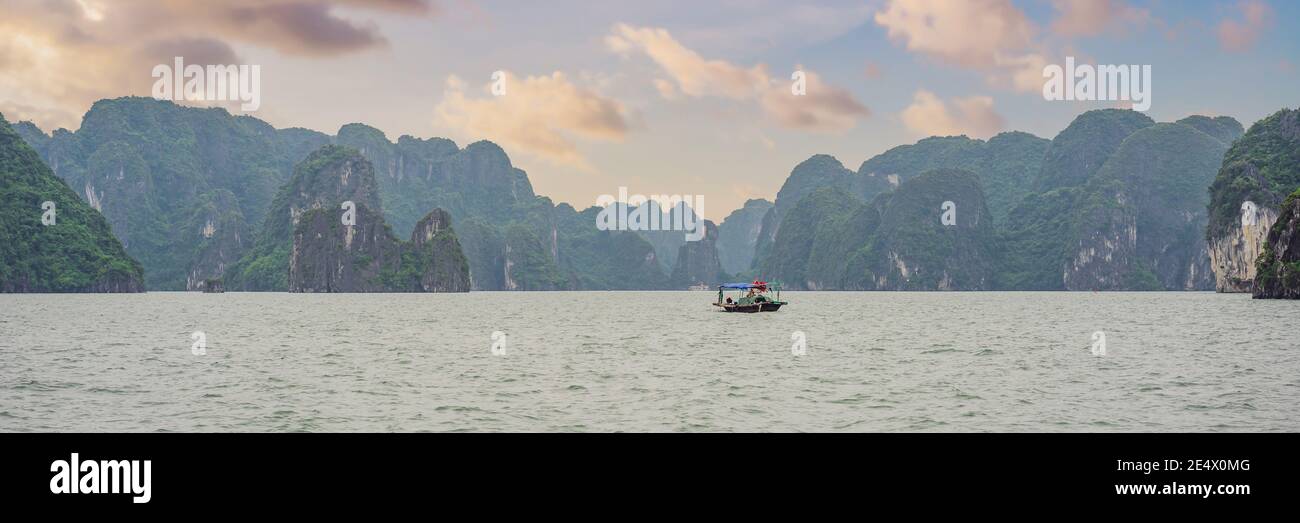 Picturesque sea landscape. Ha Long Bay, Vietnam BANNER, LONG FORMAT ...