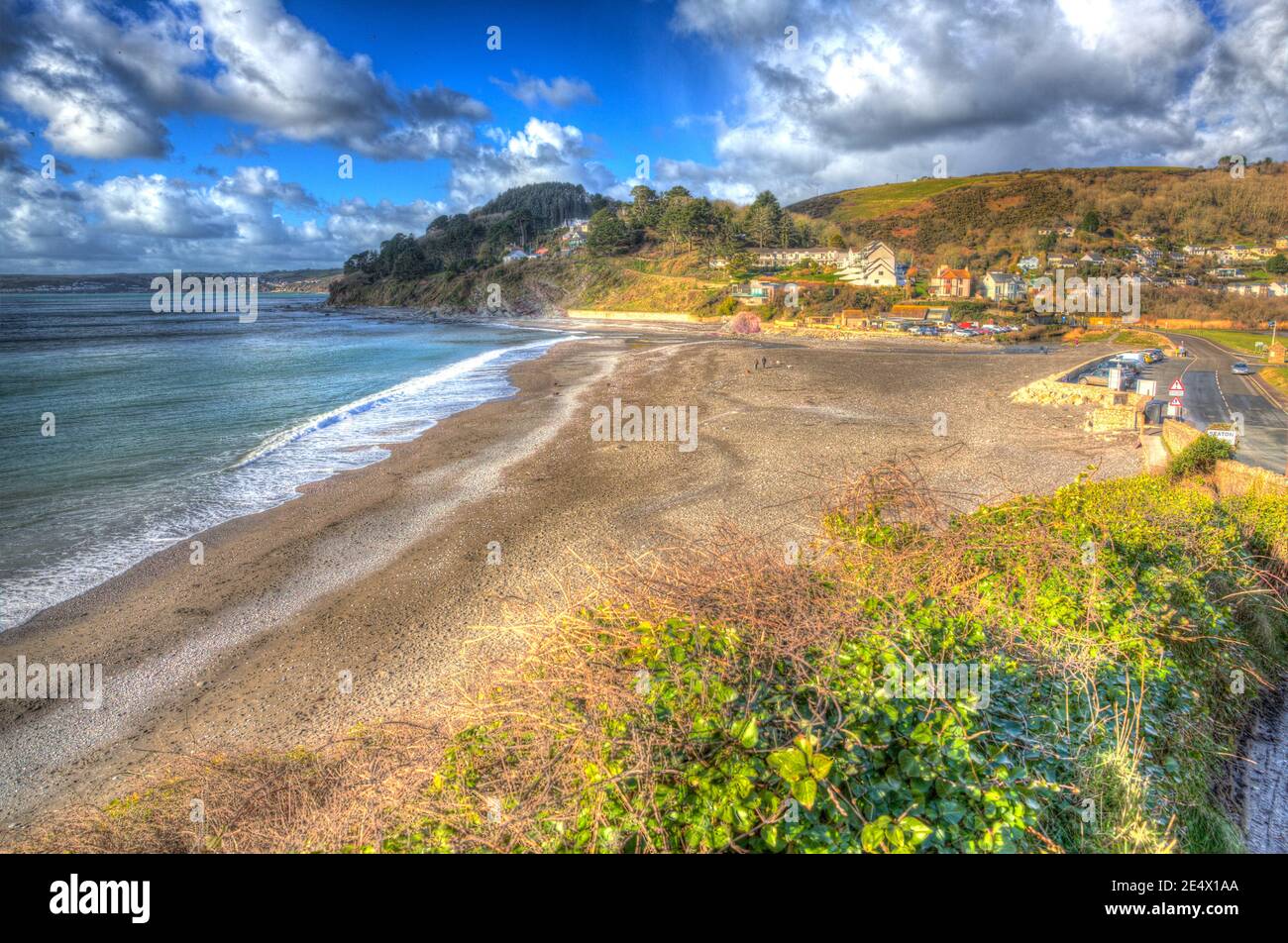Looe beach bay cornwall england hi-res stock photography and images - Alamy
