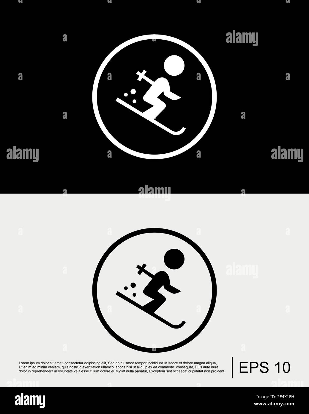 Piste alpine Stock Vector Images - Alamy