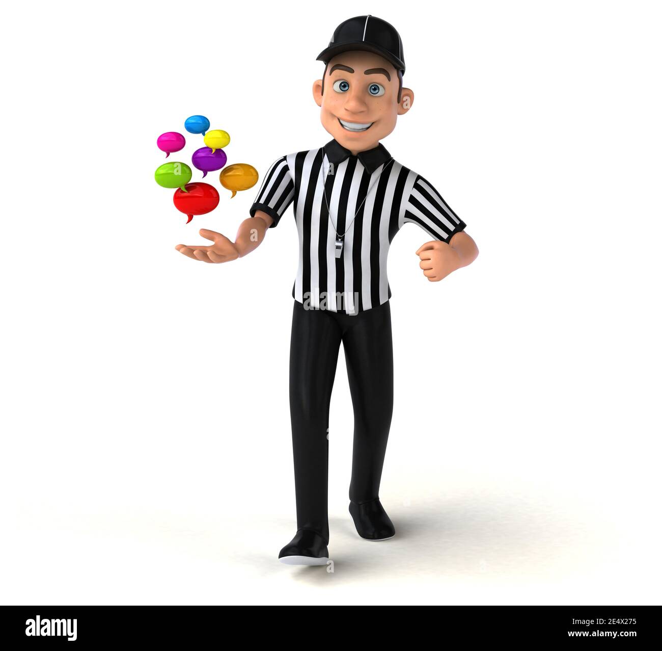 Fun 3D Illustration of an american Referee Stock Photo - Alamy