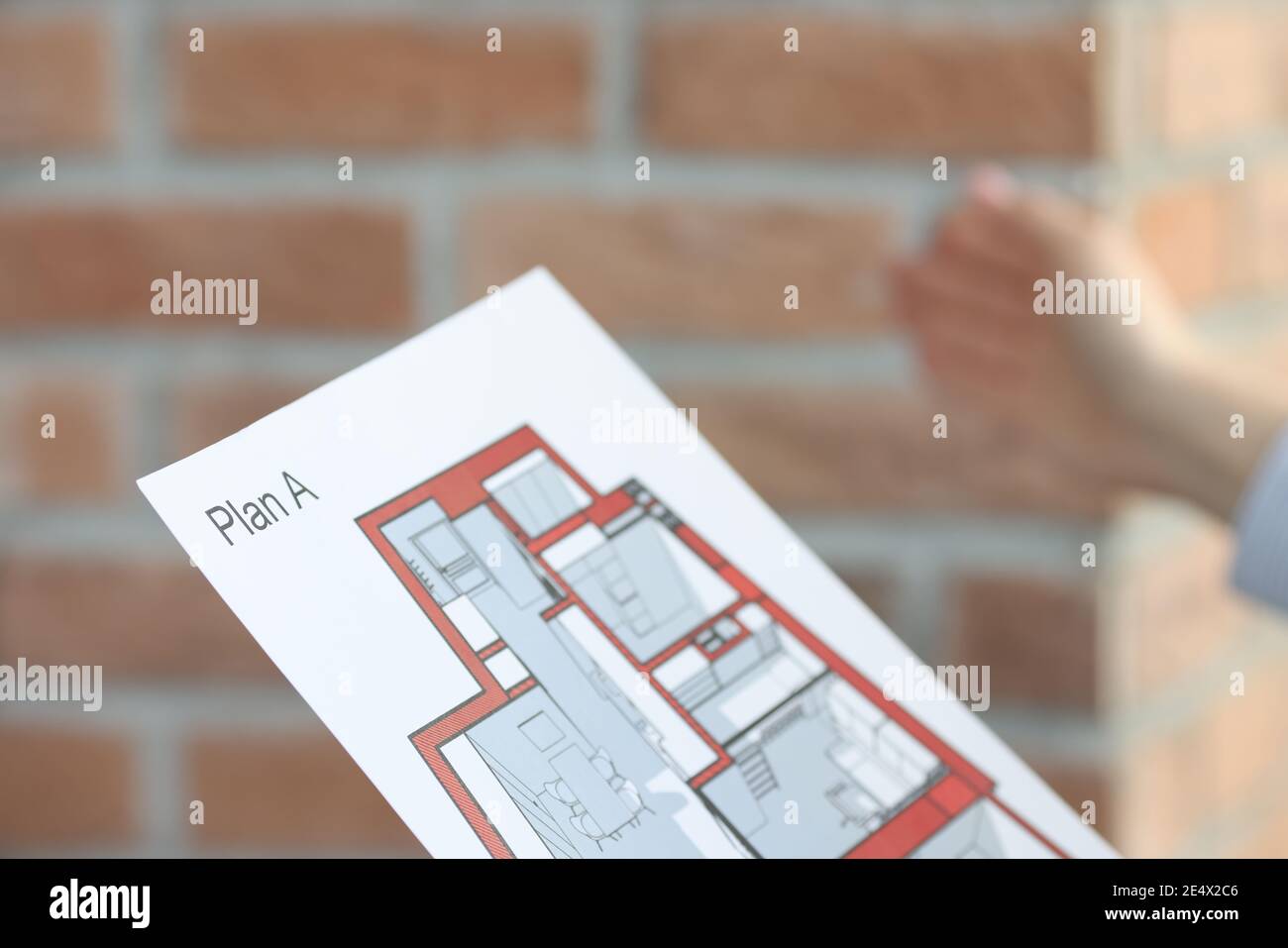 Layout and design of apartment on paper Stock Photo - Alamy
