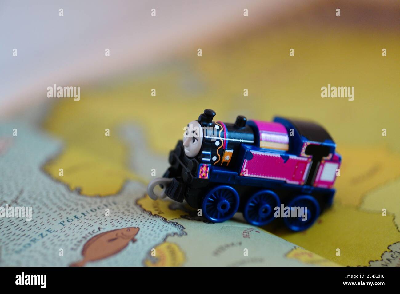 POZNAN, POLAND - Jan 24, 2021: Thomas and Friends Ashima toy model ...