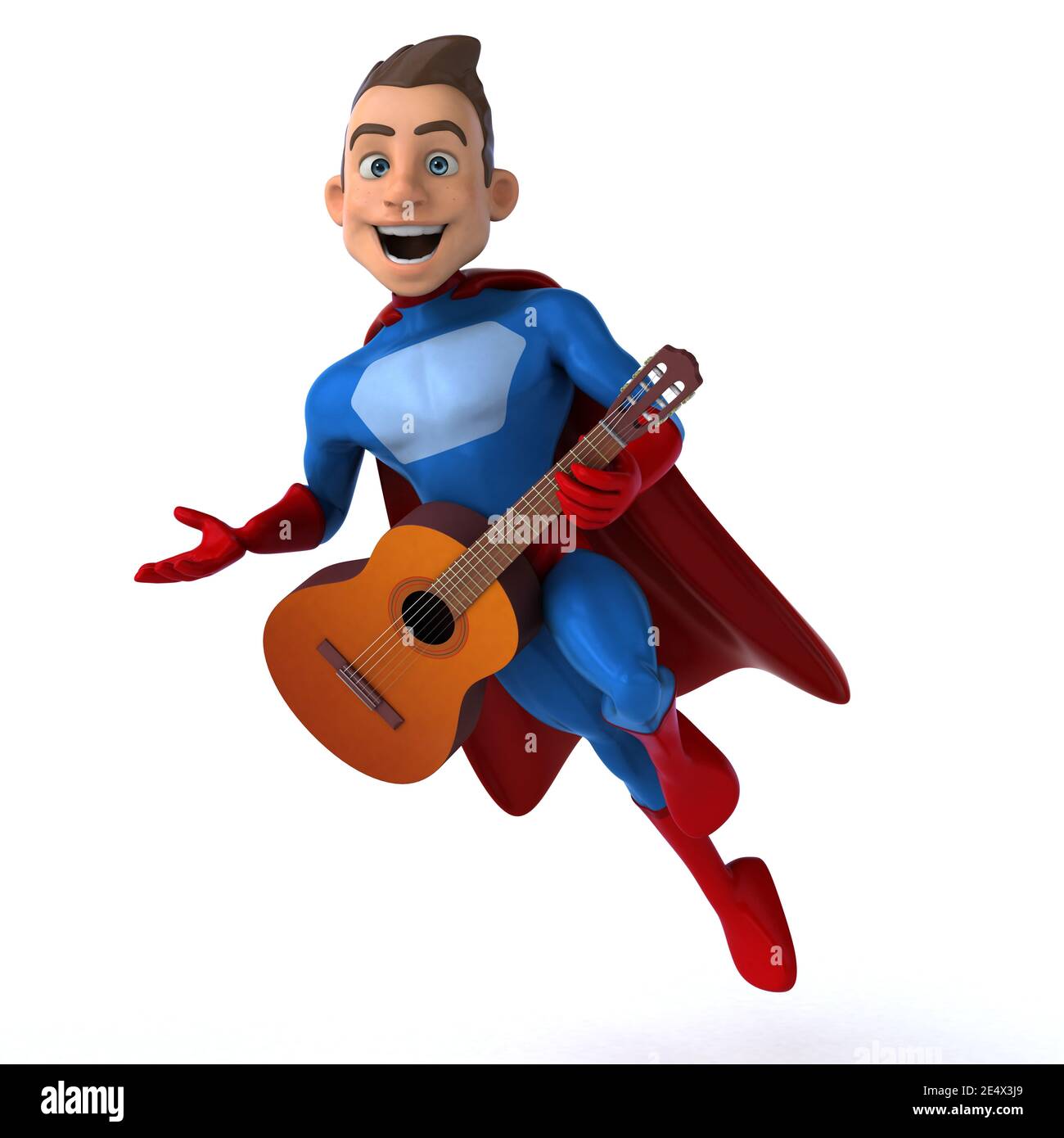 Fun 3D illustration of a fun superhero Stock Photo - Alamy