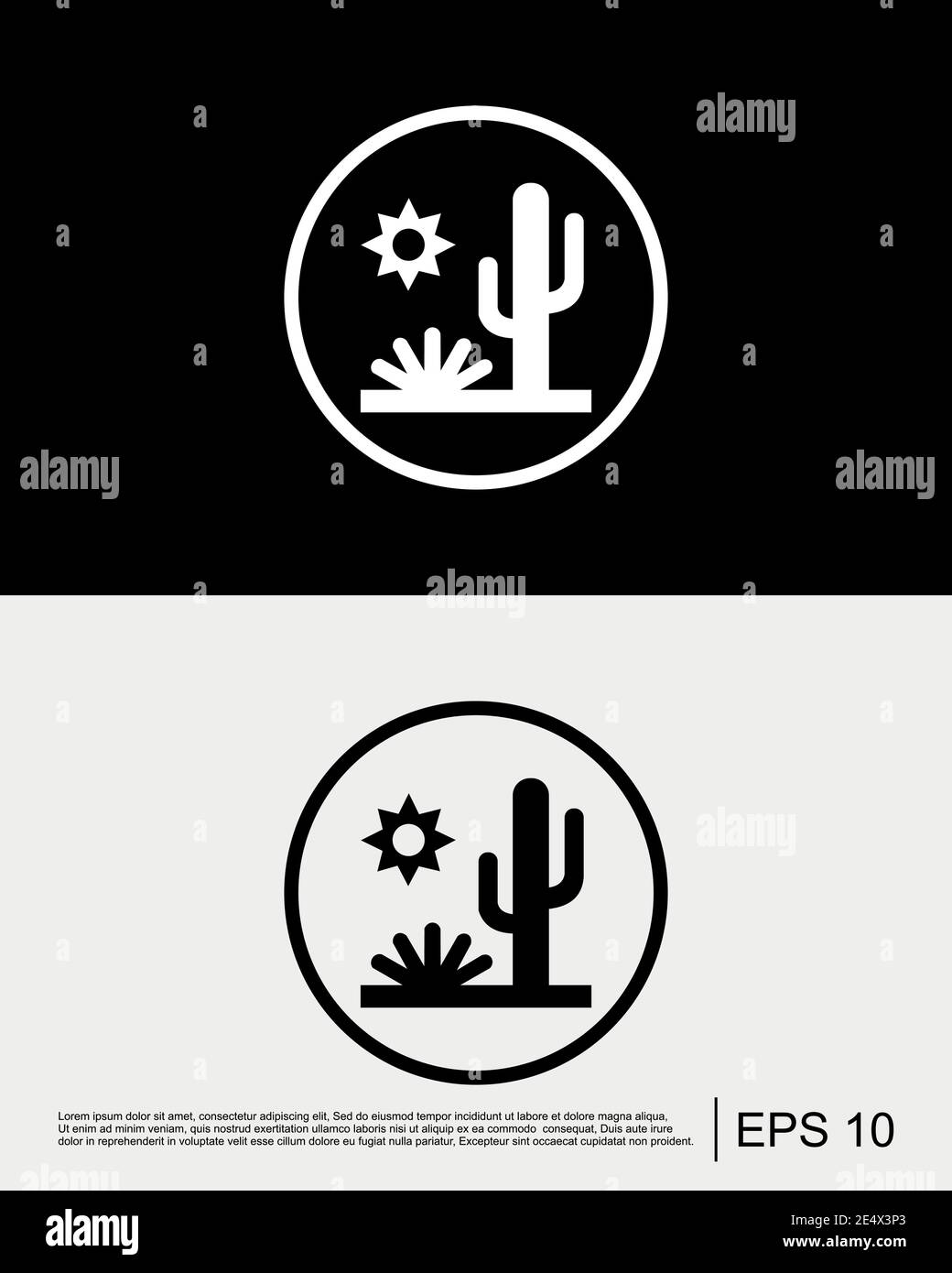 Modern cactus design Black and White Stock Photos & Images - Alamy