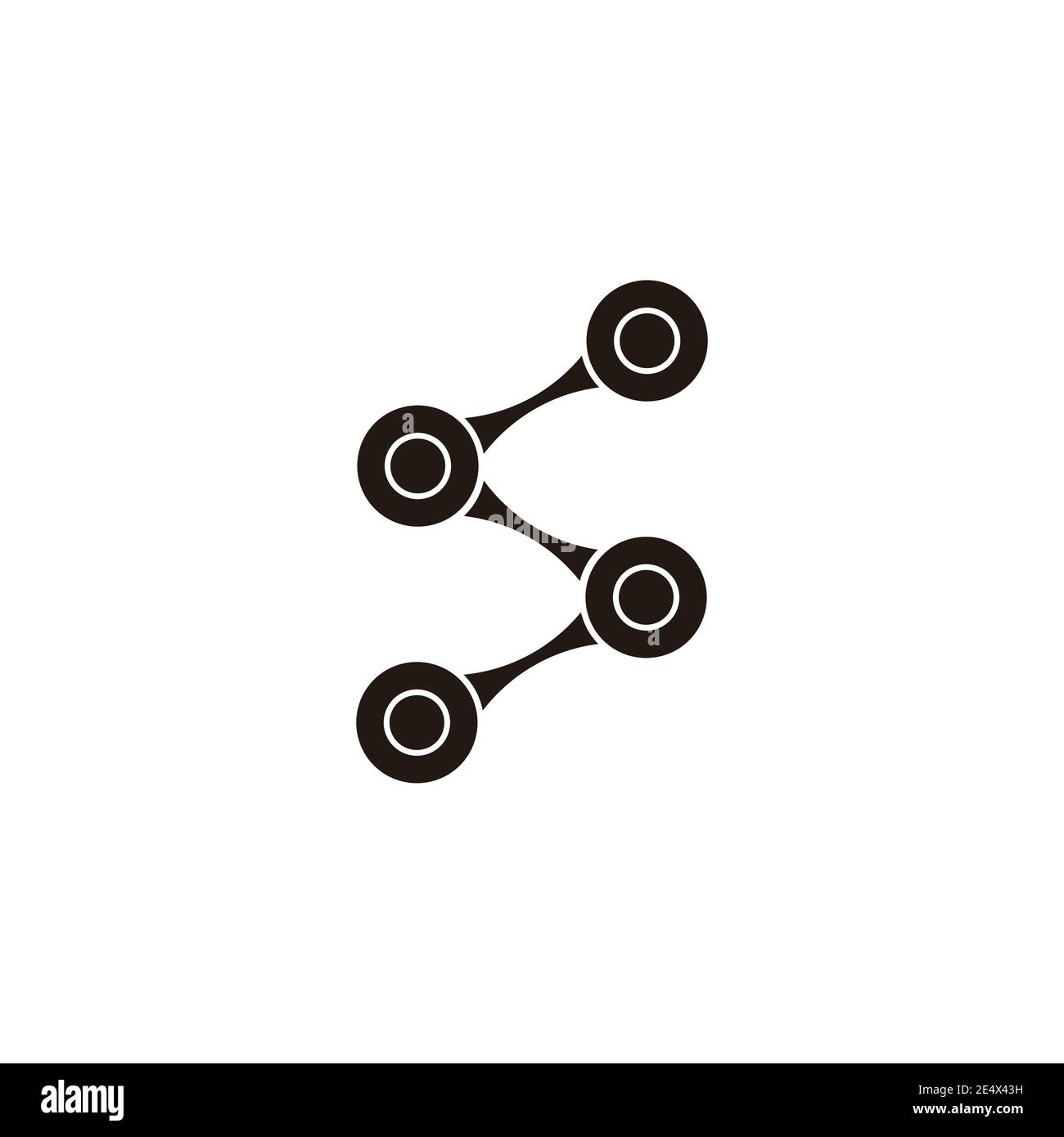 abstract letter s linked bike chain logo vector Stock Vector Image ...