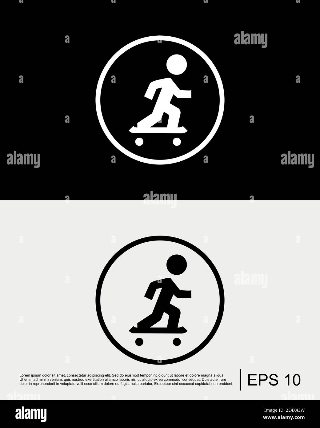 Skateboarding Icon template Stock Vector Image & Art - Alamy