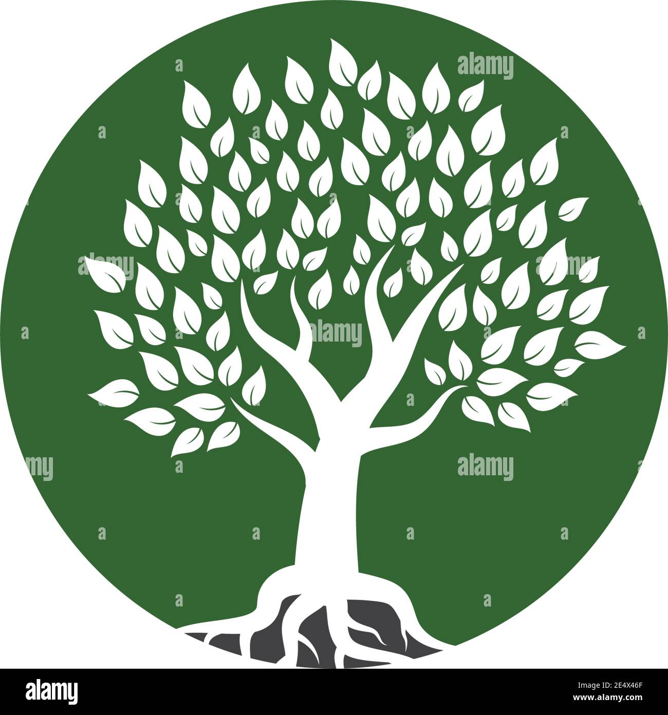Tree icon logo template vector illustration Stock Vector Image & Art ...