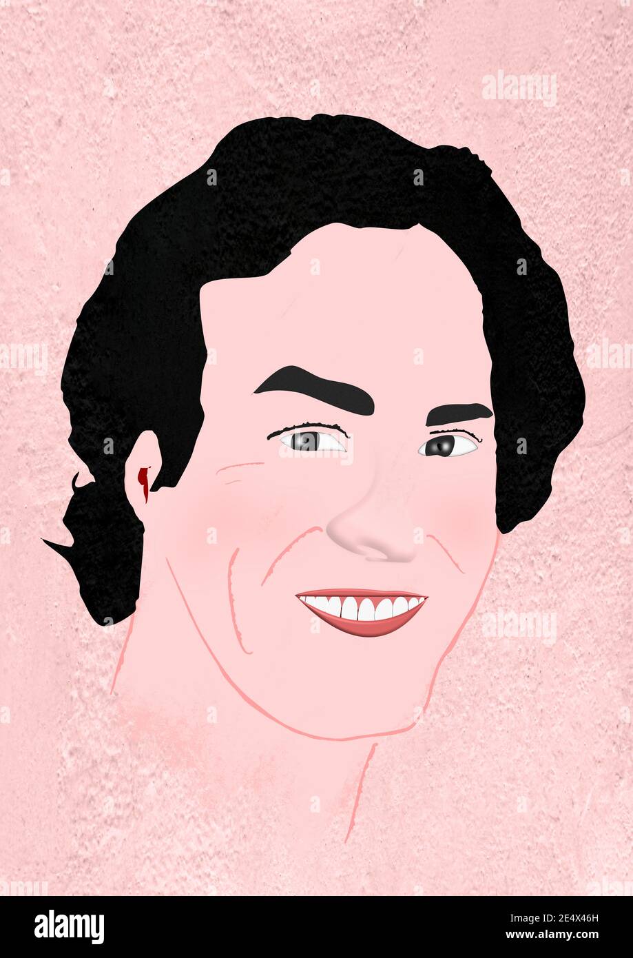 Brandon Lee portrait illustration Stock Photo - Alamy
