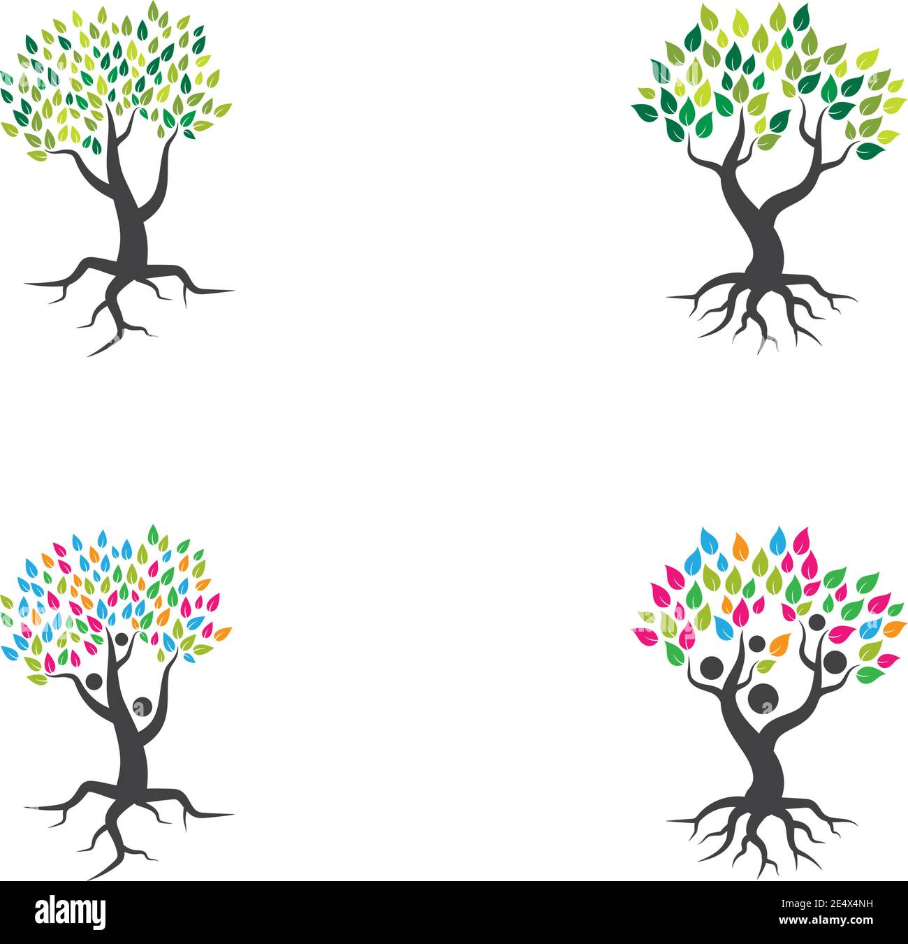 Tree icon logo template vector illustration Stock Vector Image & Art ...