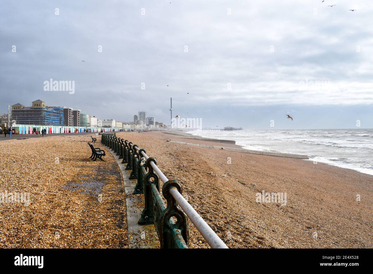 Brighton seafront with pebbles and stones, Sussex, UK Stock Photo - Alamy