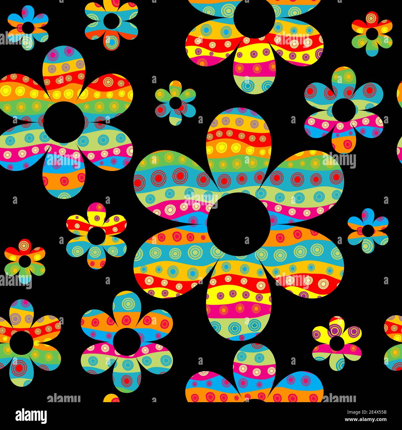 Dotted flowers Stock Vector Images - Alamy