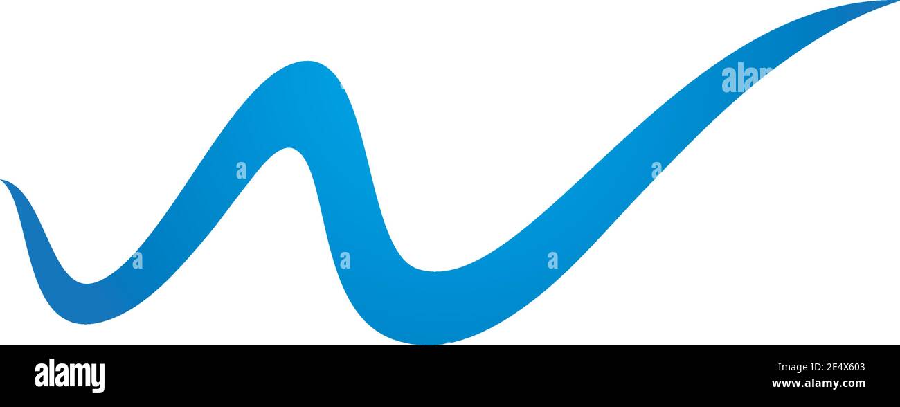 Water Wave symbol and icon Logo Template vector Stock Vector Image ...