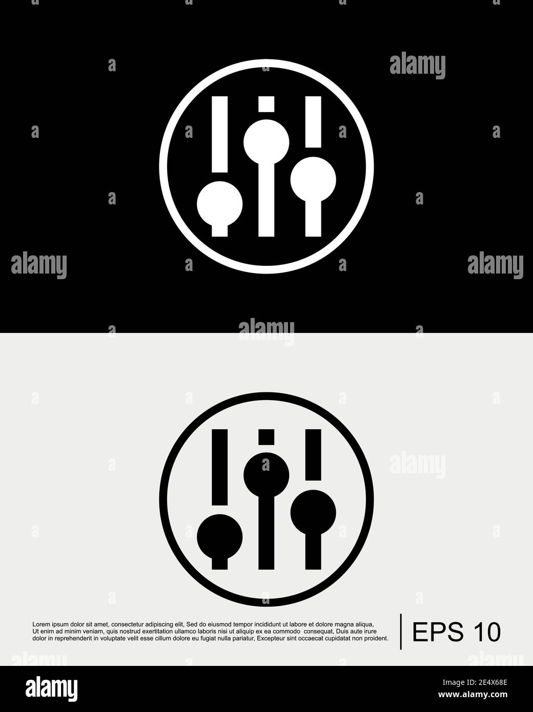 Control Panel Icon template Stock Vector Image & Art - Alamy