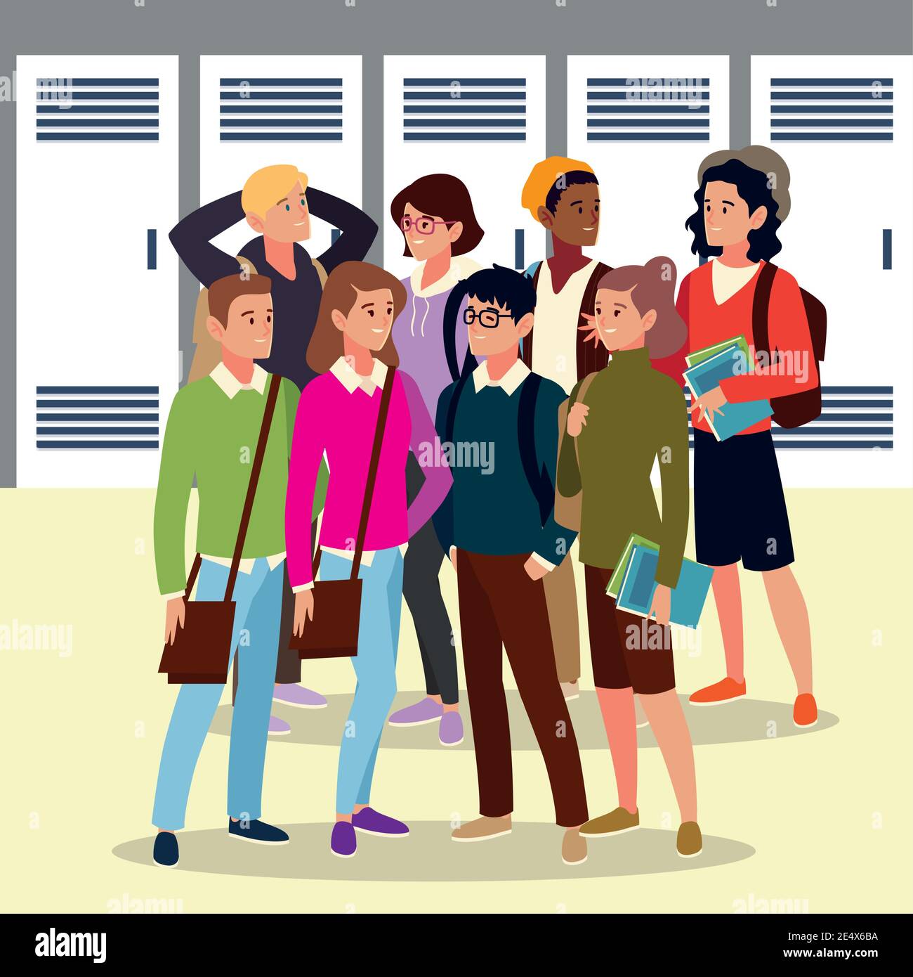 University Student Vector College Representative Isolated Cartoon