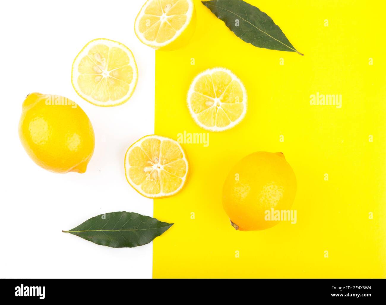 Creative layout made of lemon. Flat lay. Food concept Stock Photo - Alamy